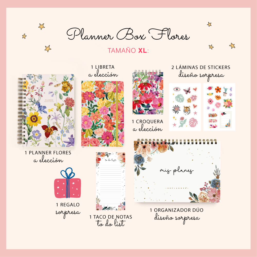 PLANNER BOX FLORES XL - Beplanner.cl